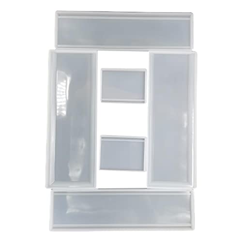 DIY Crafts Dominoes Storage Tray Table Ornaments Decoration Epoxy Resin Mold Handicrafts Soap Candle Resin Casting Mold DIY Pendant Kit(Excluding Metal Accessories)