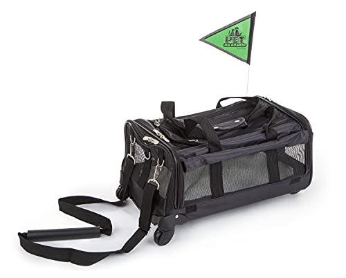 Sherpa Ultimate On Wheels Travel Pet Carrier, Airline Approved & Guaranteed On Board - Black, Large