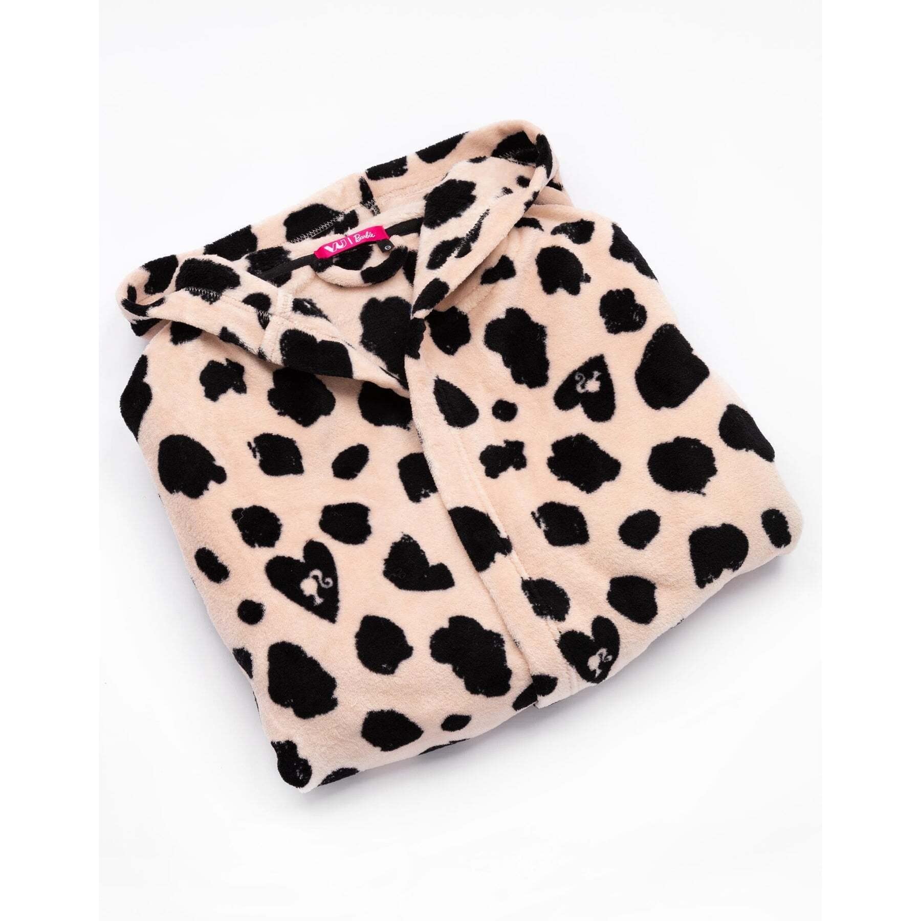 Barbie Dressing Gown Girls Kids Animal Leopard Print Pjs Robe 9-10 Years