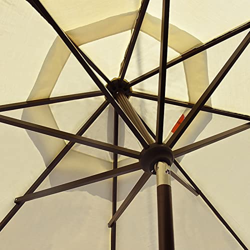 EliteShade USA 10-Year-Non-Fading Sunumbrella 9Ft Market Umbrella Patio Umbrella Outdoor Table Umbrella with Ventilation, Natural