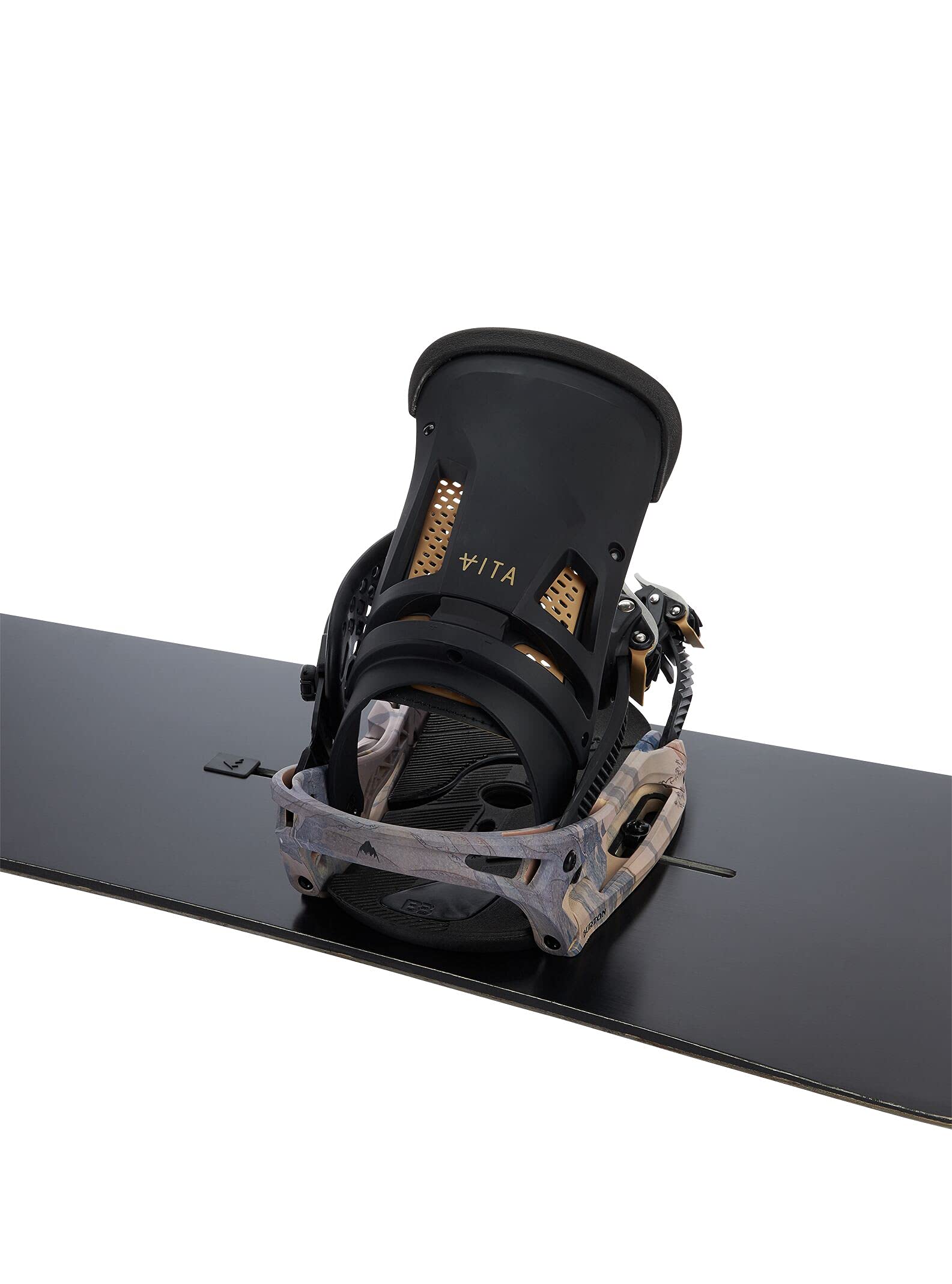 BURTON Malavita EST Mens Snowboard Bindings Dark Grey/Print Sz M (8-11)