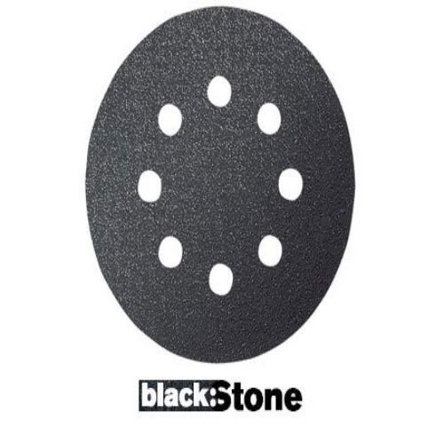 Bosch 2608605115 Sanding Sheets for Random Orbit Sanders, Best for Stone-125 mm Diameter, 8 holes-80 grit, Black, 125 mm