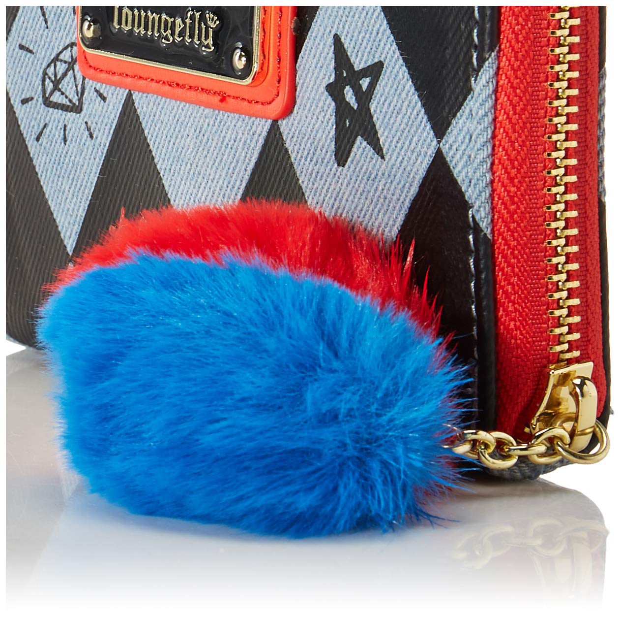 Loungefly x Birds of Prey Harley Quinn Eyes Zip-Around Wallet, Multi, Adults and children 14+