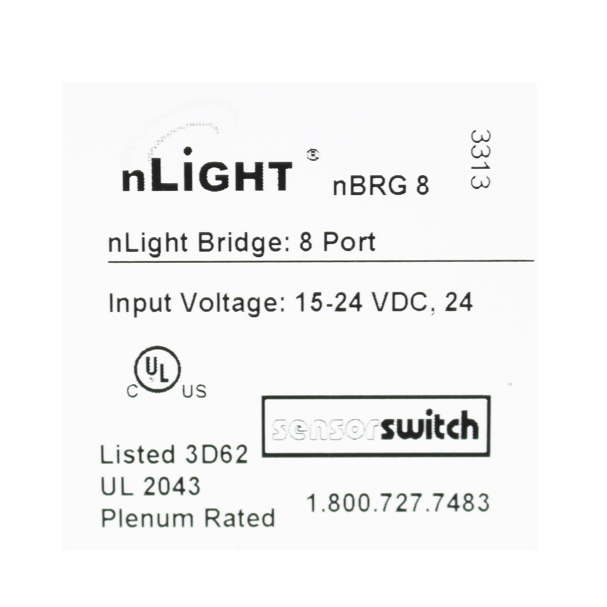 Sensor Switch NBRG-8-KIT nLight Lighting Control Bridge Kit, White, 120/277VAC