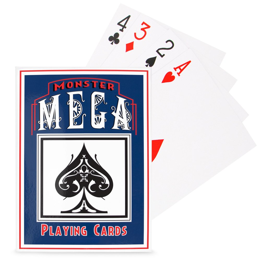 Midway Monsters Jumbo and Super Jumbo Oversized Playing Cards | 54 Cards | Poker Deck of Cards | Super Jumbo Oversized 8.25"x11.75"