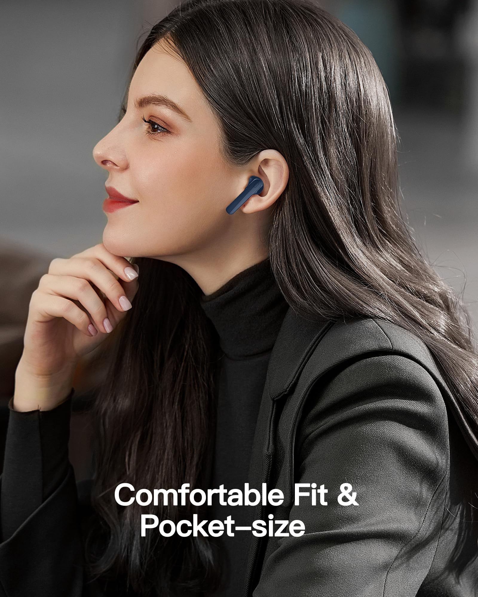 CAPOXO N7 Wireless Earbuds, Bluetooth Earbuds Headphones 78hrs Long Lasting Earphones IPX7 Waterproof Headset with Wireless Charging Case & Built-in Stereo Mic for Android iOS, Blue