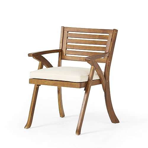 Christopher Knight Home Hermosa Acacia Wood Dining Set, 5-Pcs Set, Teak Finish