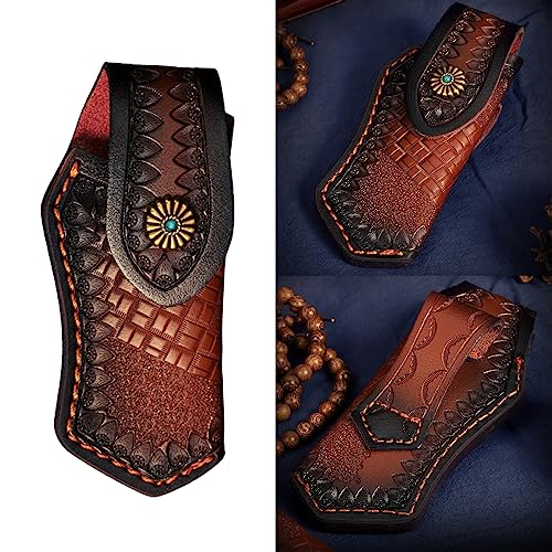 Fashion Leathers Covers Folding Pouches Leathers Sheath Tool Small Folding Sheath For Pocket