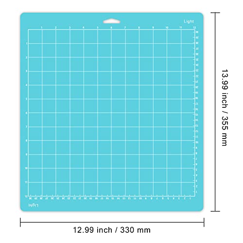 Gwybkq Cutting Mat for Cricut Explore Air 2/Maker/Maker 3 (12x12 Inch,3 Mats) Adhesive Sticky Light Cutting Mats Replacement Accessories Blue