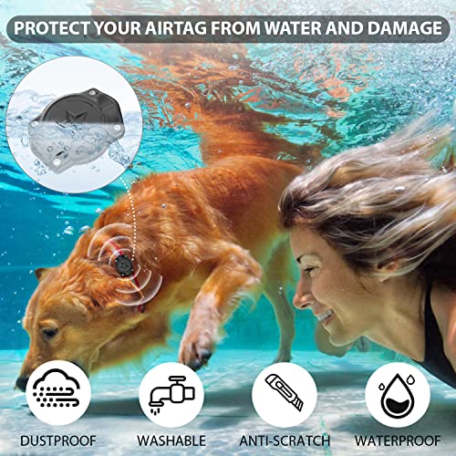 Elvodosia AirTag Dog Collar Holder[1 Pack] - Waterproof AirTag Case for Dog & Cat Collars-Sturdy Apple AirTag Holder Mount for Backpacks, Bags & Camera Straps-Air Tag Holder Fits All Width Collars