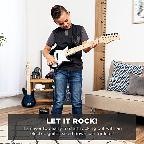 Best Choice Products 30in Kids Electric Guitar Beginner Starter Kit w/ 5W Amplifier, Strap, Gig Bag, Strings, Picks - Black