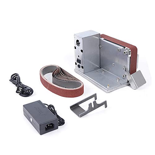 Electric Grinder Belt Sander Machine, 110V Desktop Polisher DIY Grinding Machine Mini Polishing Belt Sander 795 Motor