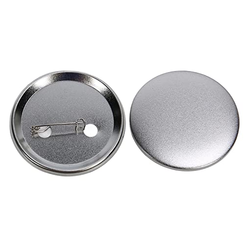 Blank Button Badge Parts Set, 100 Sets Round Button Maker Supplies for Button Making Machine, Buttons Components with Badge Cover, Badge Holder and Clear Film(58mm)