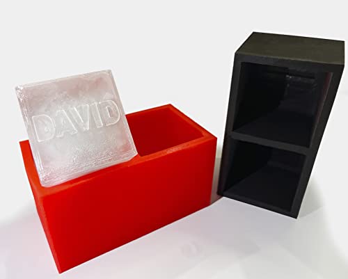 Custom Ice Cube Tray Mold with Text And Initials for Cocktail and Whiskey Ice makking tray Mold, Customized Silicone Ice Mold, Gift For Him, ice for Home Bar, Custom Ice Stamp