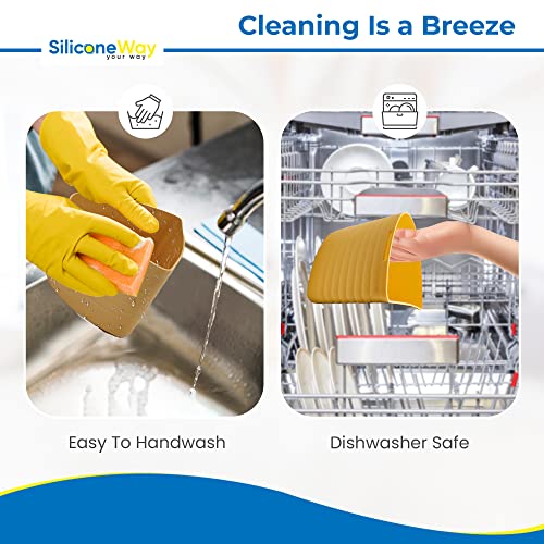 SiliconeWay 6PCS Slow Cooker Liners Set of 3 for Slow Cooker 6-8 QT β Triple Slow Cooker Divider Includes Silicone Gloves, Spoon β BPA Free Durable Silicone Divider Insert β CrockPot & Non-Stick
