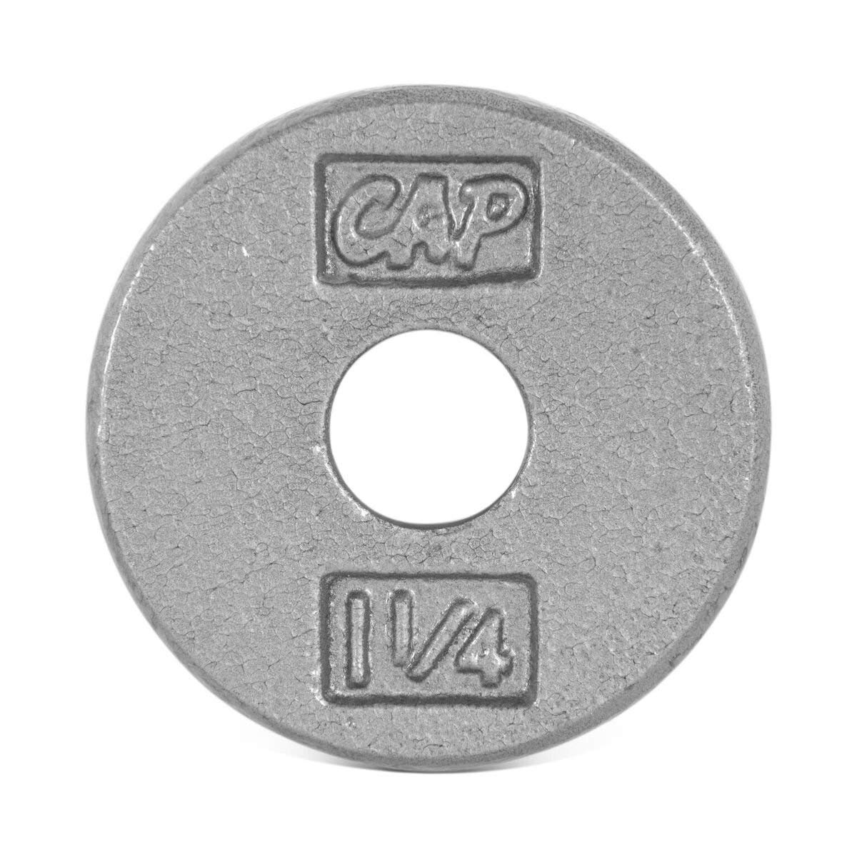 CAP Barbell Cast Iron Standard 1-Inch Weight Plates, Gray