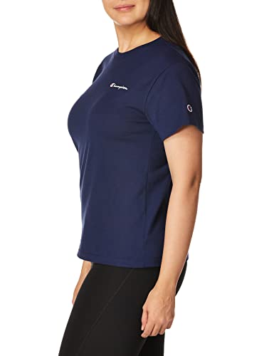 Champion, Classic Short Sleeve T-Shirt, Lightweight Tee for Women, Logo (Plus Size Available), Athletic Navy Script, 4X