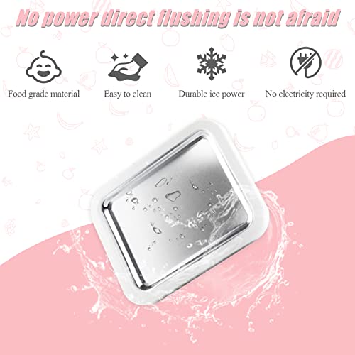 Instant Ice Cream Maker for Rolled Ice Cream Maker Machine with 2 Shovels 5 Plates and 5 Spoons,Frozen Yogurt Ice Cream Machine,Homemade Rolled Ice Cream(Round Pink)