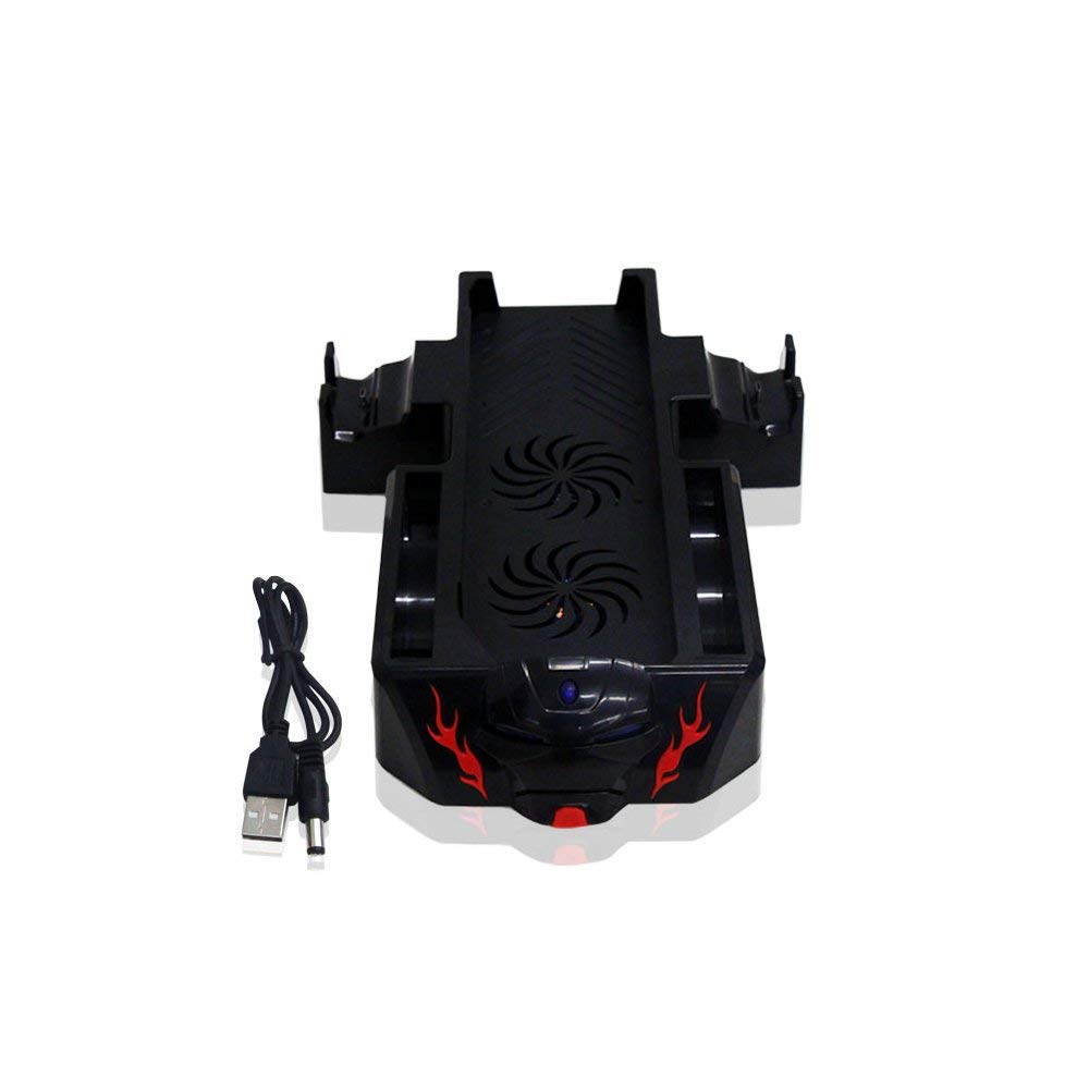 OSTENT 3 in 1 Dual Controller Charger Dock & Cooling Fan Stand for Microsoft Xbox One