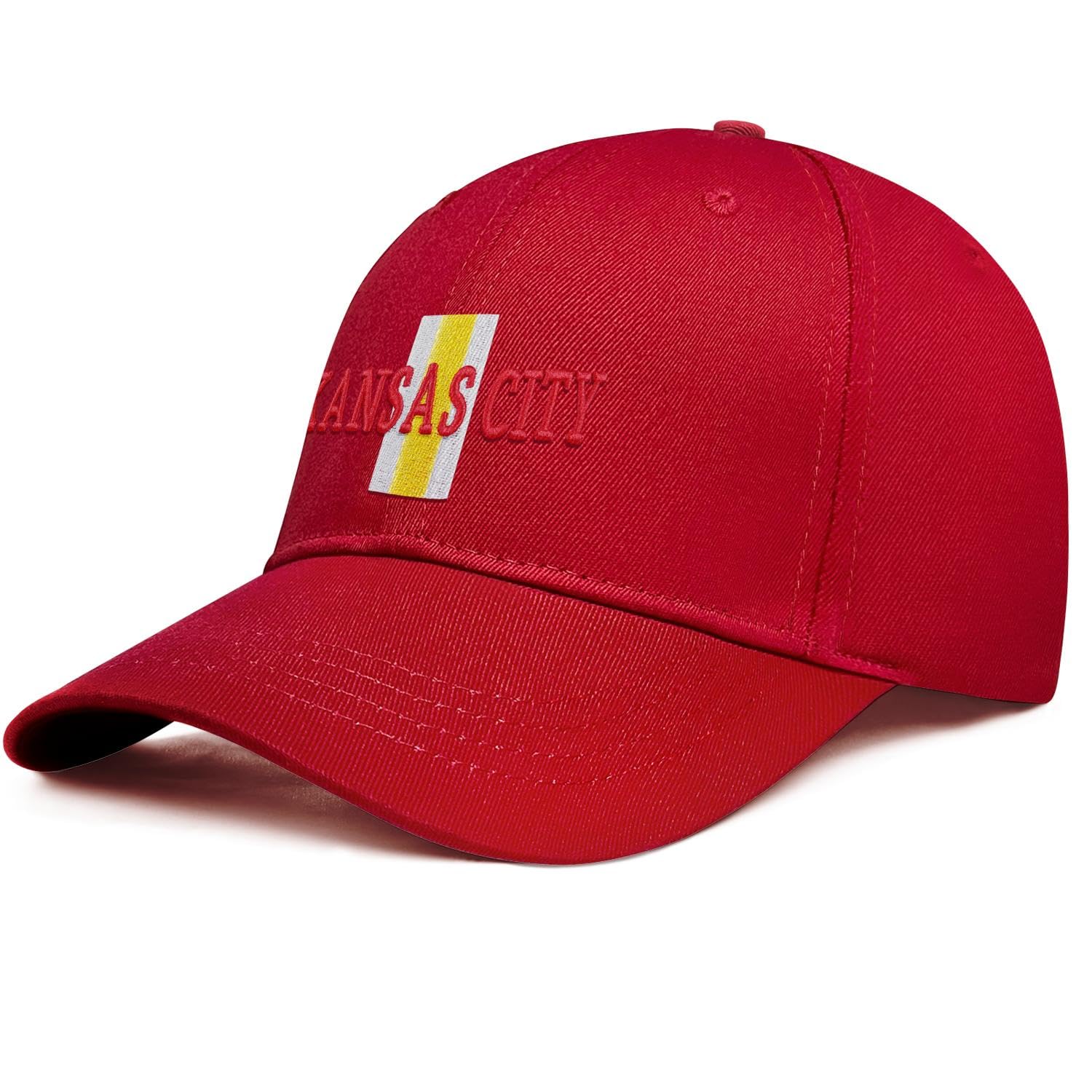 Cheniuua Kansas Hat Embroidered City Hat Adjustable Baseball Cap for Men Women Red