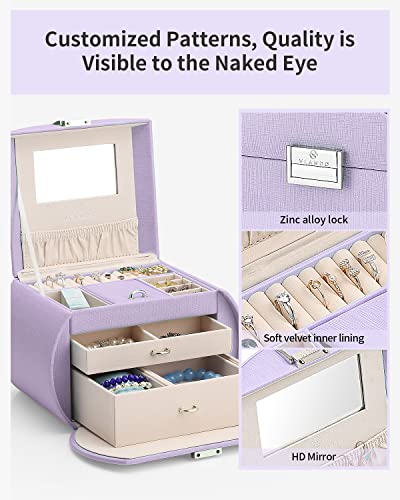 Vlando Princess Style Jewelry Box from Netherlands Design Team, Fabulous Girls Gift (Lavender)