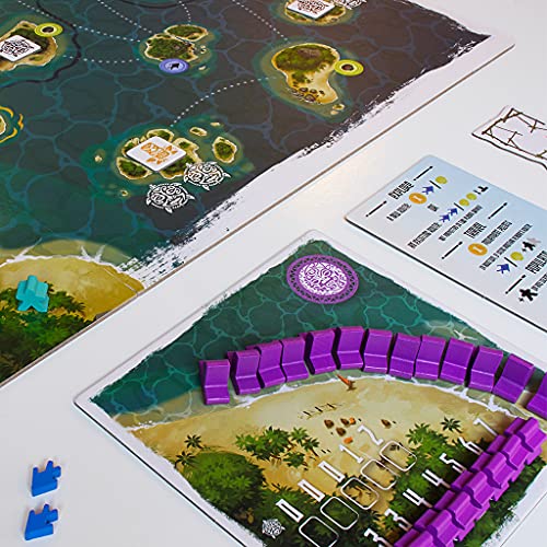Ludonova Polynesia Board Game | Strategy Board Game | Adventure Game | Interactive Game for Teens and Adults | Ages 14 and up | 2 to 4 Players | Average Playtime 75 Minutes | Made by Ludonova