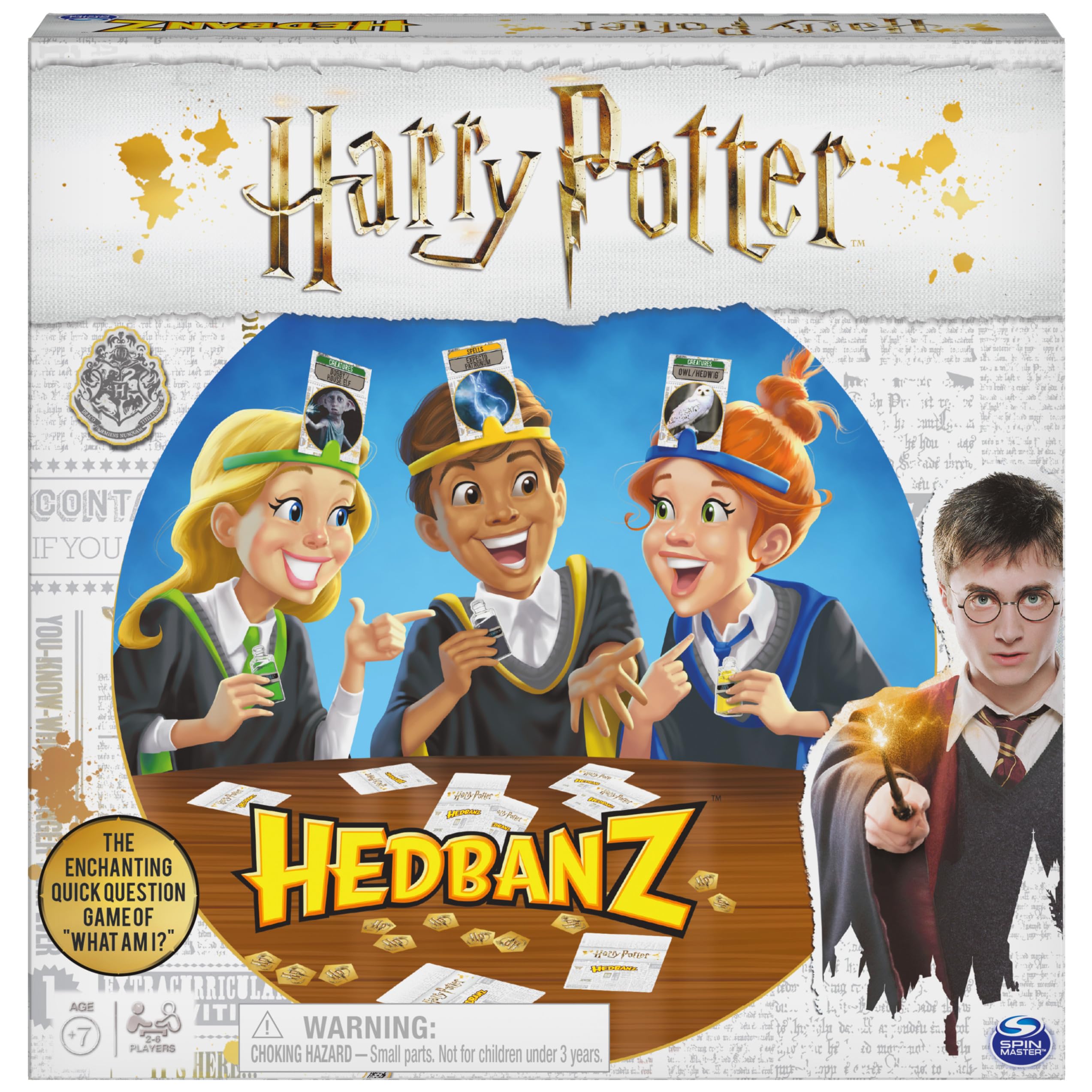 Hedbanz, Harry Potter Card Game 2019 Edition Gift Toy Merchandise Family Board Game Based on the Wizarding World Books & Movies, for Adults and Kids Ages 7 and Up
