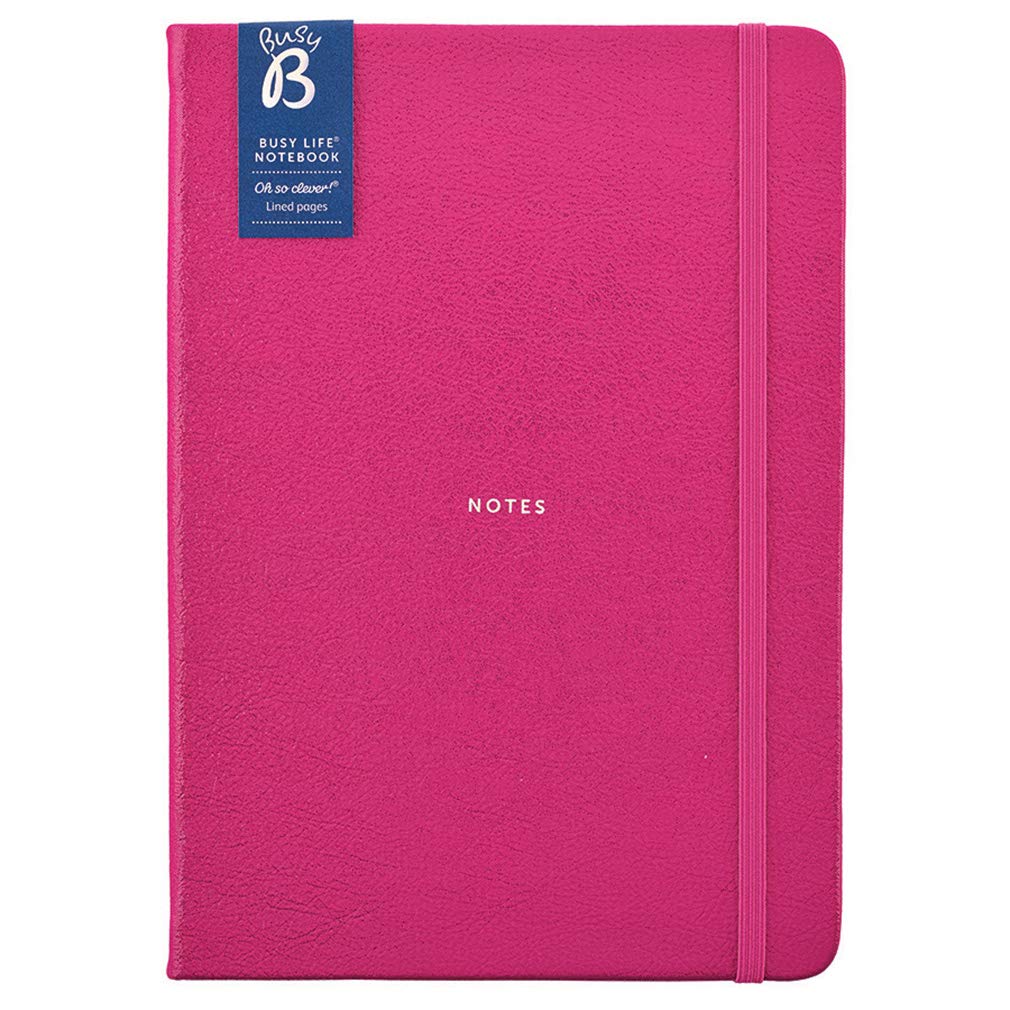 Busy Life Busy B Pink A5 Notebook with Stickers and Monthly Planner