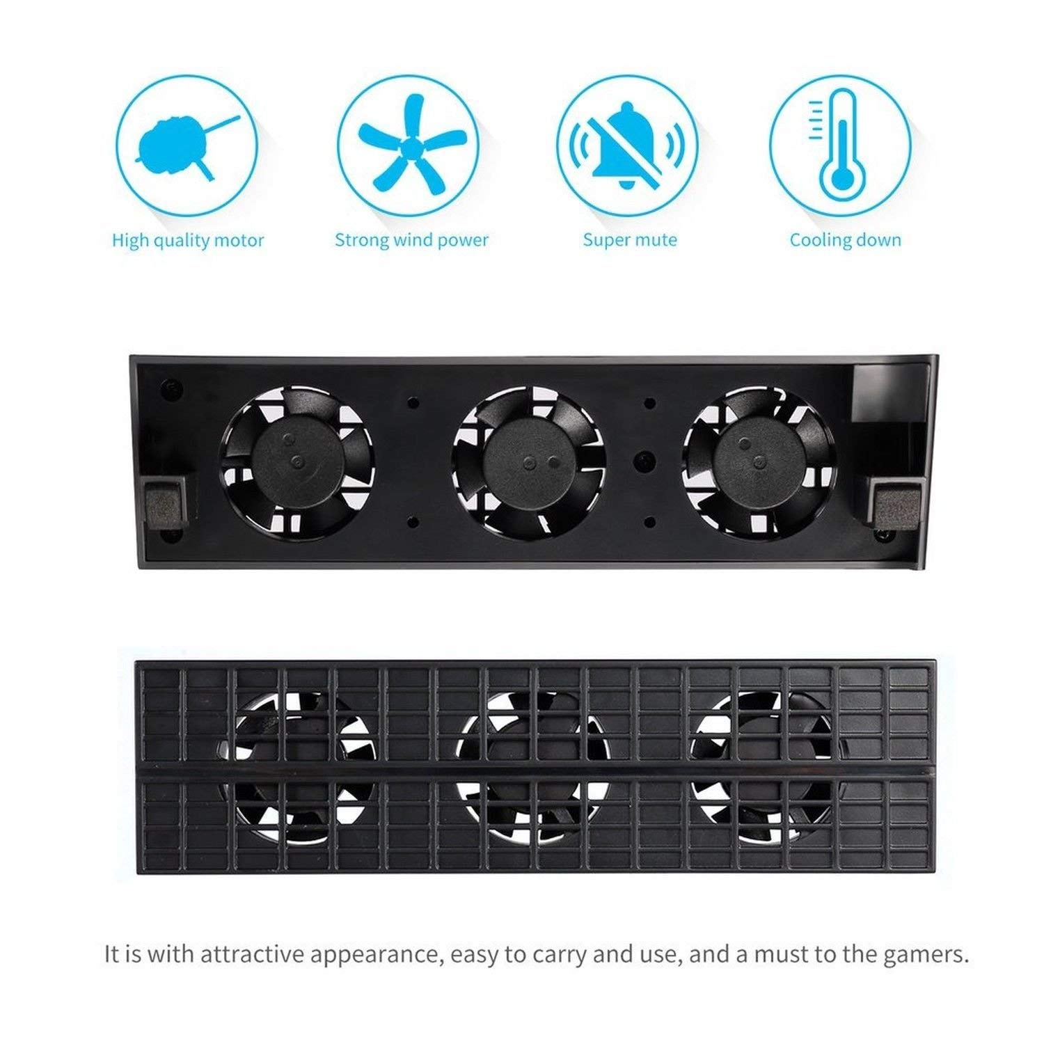 OSTENT External Cooling Fan Turbo Cooler Radiator for Sony Playstation 4 PS4 Slim Console