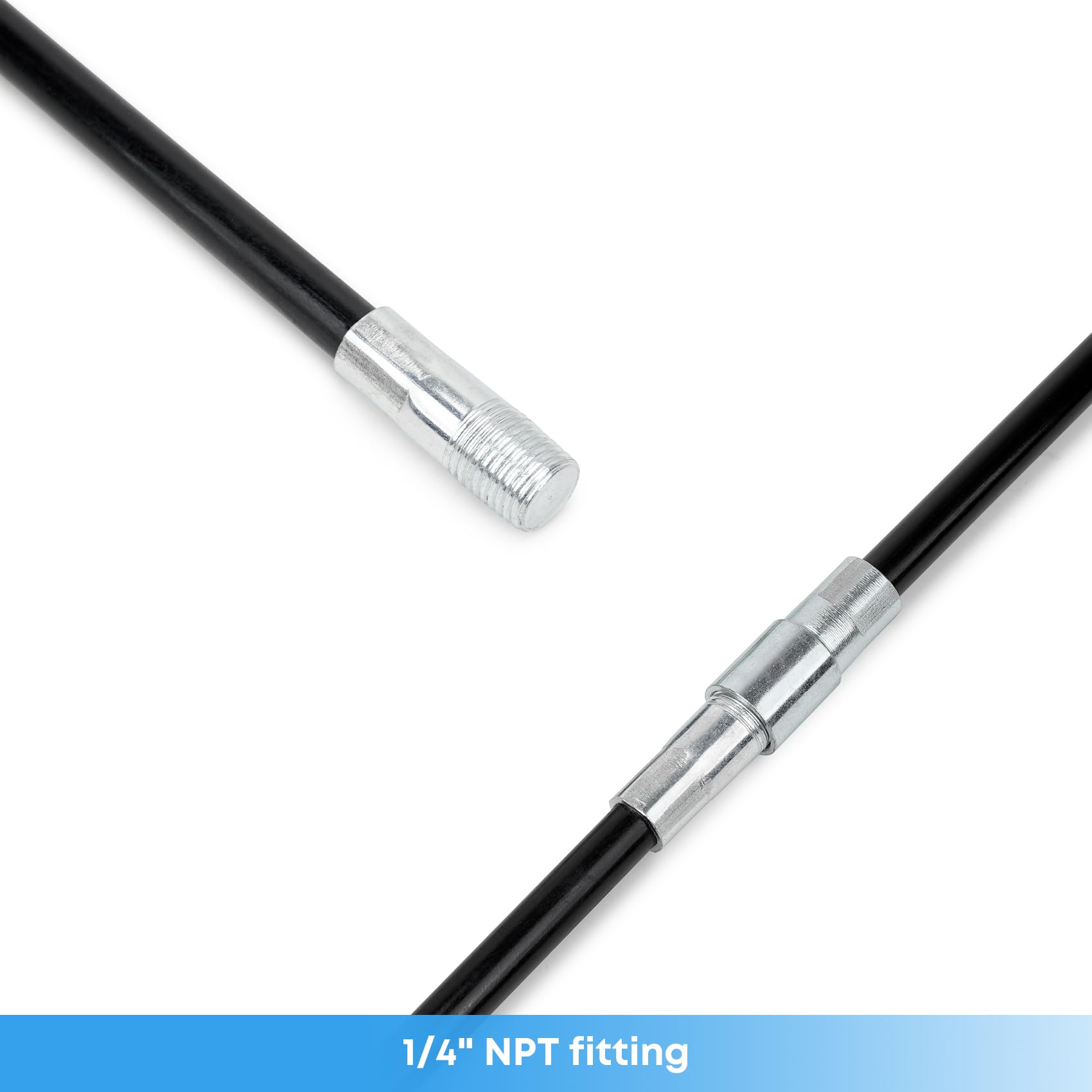 Stanbroil 18-Foot Fiberglass Chimney Rod Kit, 1/4" NPT Fittings, Used with Brush to Clean Debris from Chimney