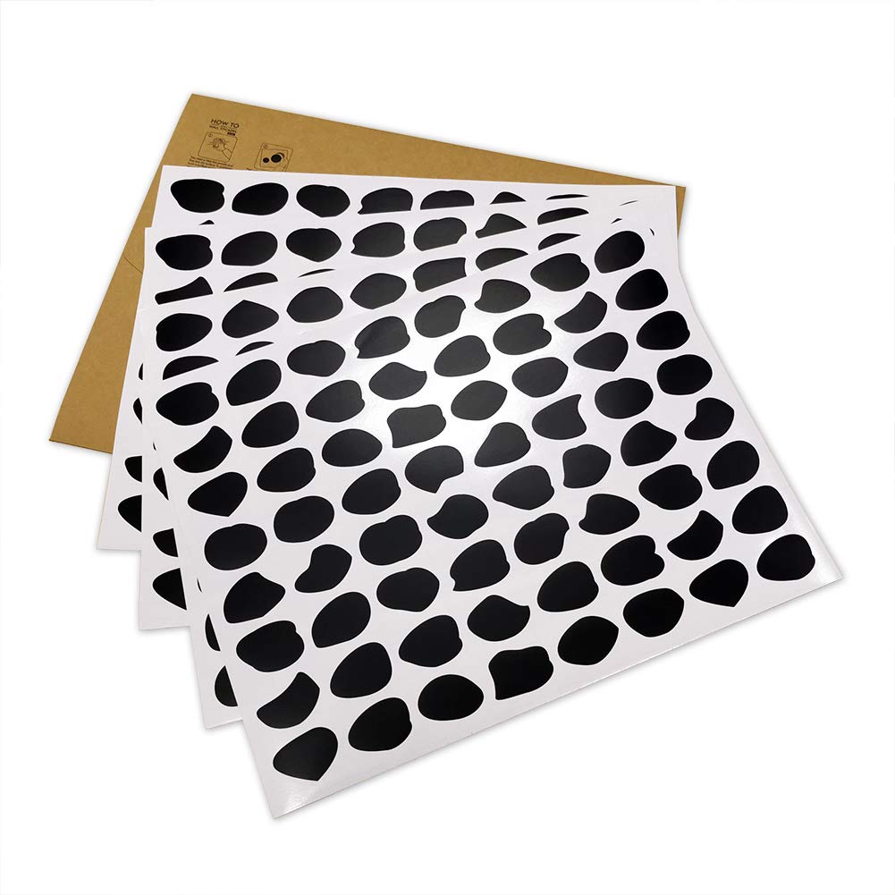 Black Irregular Dots Wall Decal Minimalist Geometric Decal for Kids Bedroom Classroom Decoration(256pcs Dots Sticker)