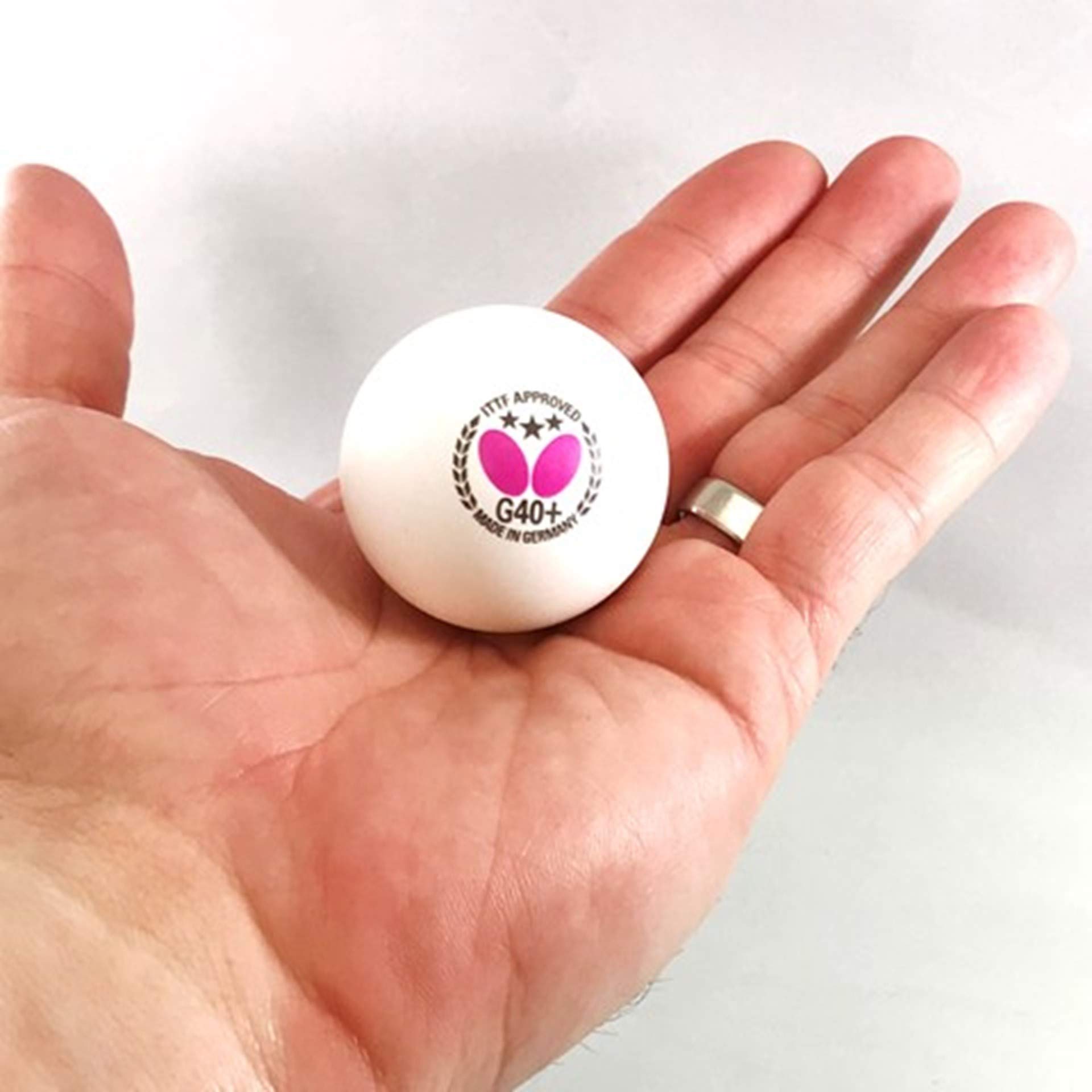 Butterfly G40+ Table Tennis Balls - 40mm White Ping Pong Ball - ITTF Certified Professional Table Tennis Ball- Poly Table Tennis Ball - 3 Pack or 12 Pack