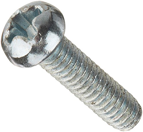 Small Parts 588055-PR Steel Machine Screw, Zinc Plated Finish, Round Head, Phillips Drive, Meets ASME B18.6.3, 1/4" Length, Fully Threaded, #4-40 UNC Threads (Pack of 100)
