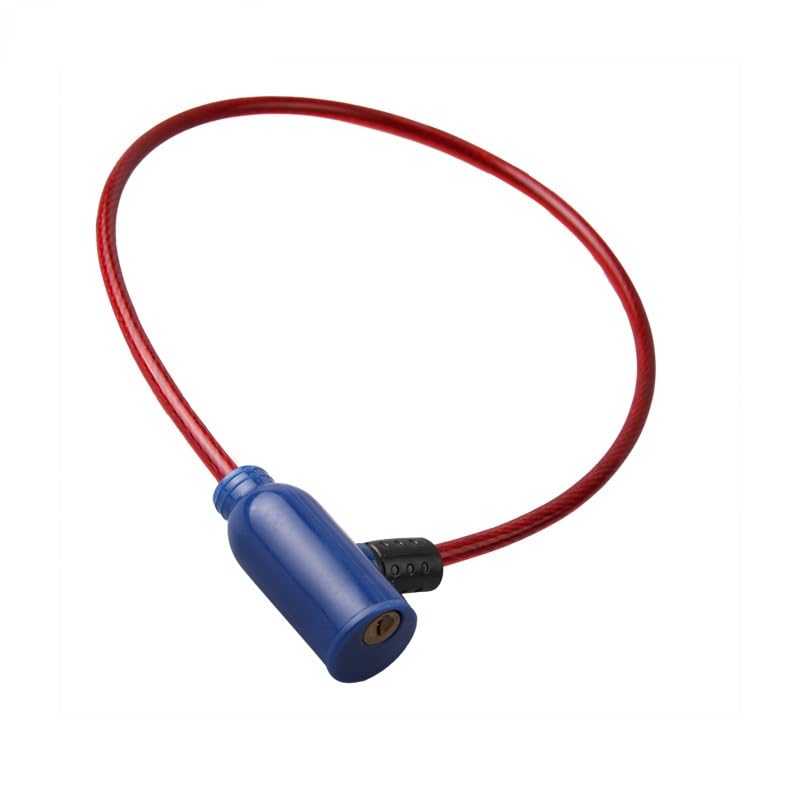 Bike Lock Cable Locks, Safety Wire Locks for Bicycles, Electric Scooters, Anti-Theft Safety Bicycle Locks Bicycle Lock (Color : Red)