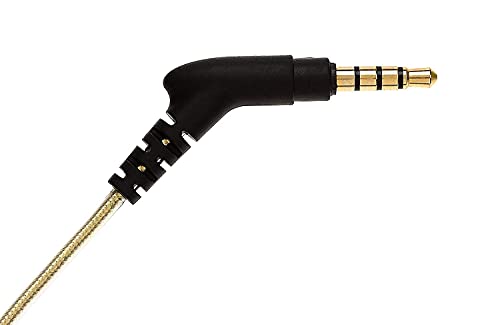 Symphonized NRG 2.0 Wood Earbuds Wired, in Ear Headphones with Microphone for Computer & Laptop, Noise Isolating Earphones for Cell Phone, Ear Buds with Booming Bass (Gold)