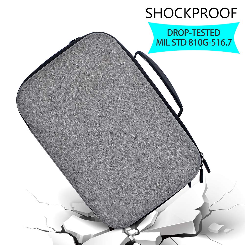 CALIDAKA All-in-One VR Hard Carrying Case Compatible for Oculu s Quest 2, Waterproof VR Gaming Headset Bag with Handle, Durable VR Protective Travel Case, 12.6x9.05x4.9 Inch