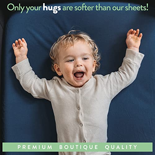 Pack and Play Sheets Fitted β Compatible with Graco Pack n Play Playard Crib and Other 27 x 39 Inch Playpen Mattress β Snuggly Soft 100% Jersey Cotton β Light + Dark Sage Green β 2 Pack