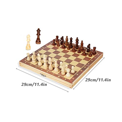 Chess Set Folding Magnetic Large Board with 34 Chess Pieces Interior Board Game Set Pieces