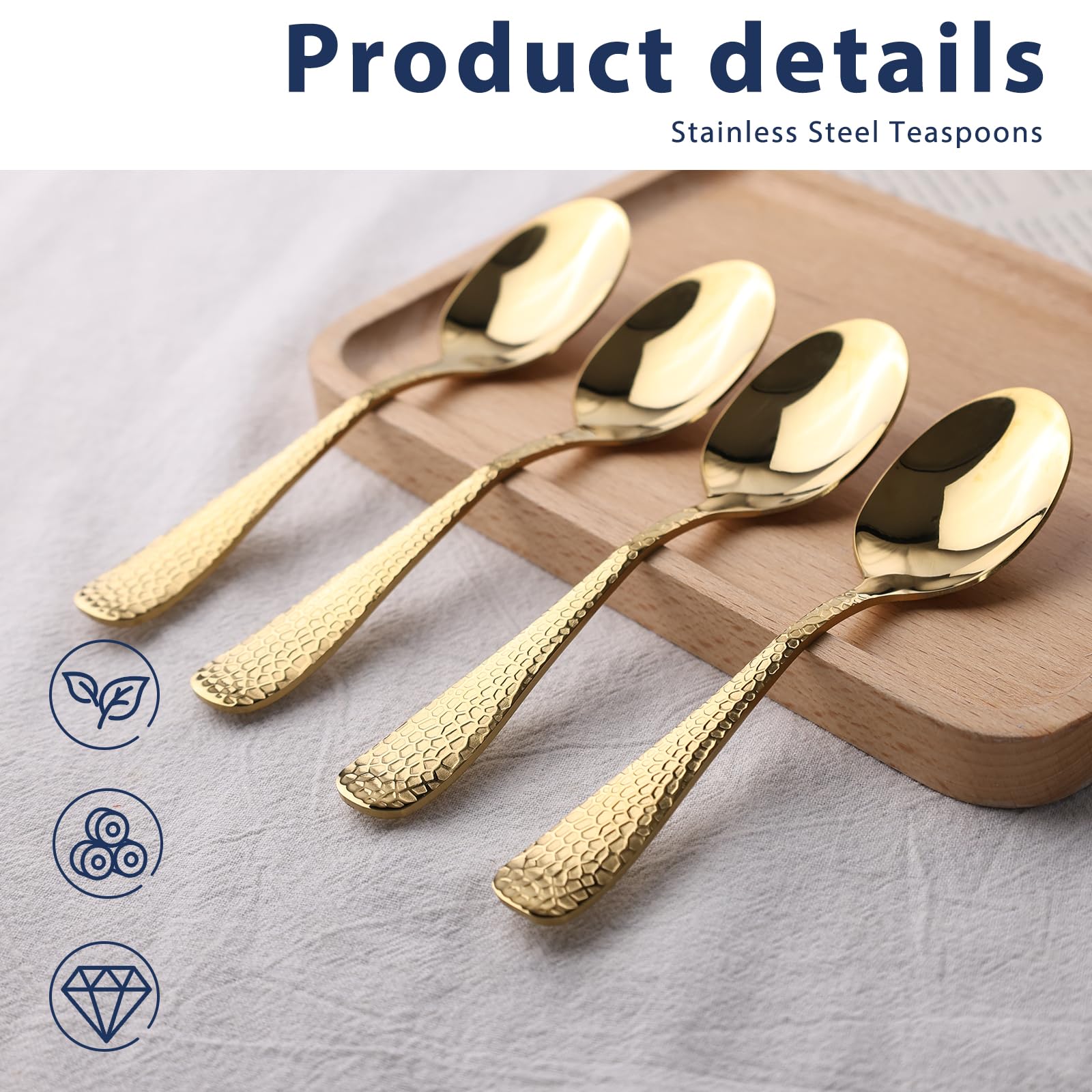 HANSGO Demitasse Espresso Spoons Set, Mini Coffee Spoons, Stainless Steel Small Spoons for Dessert Appetizer Coffee Tea, 5.5 Inch 14PCS