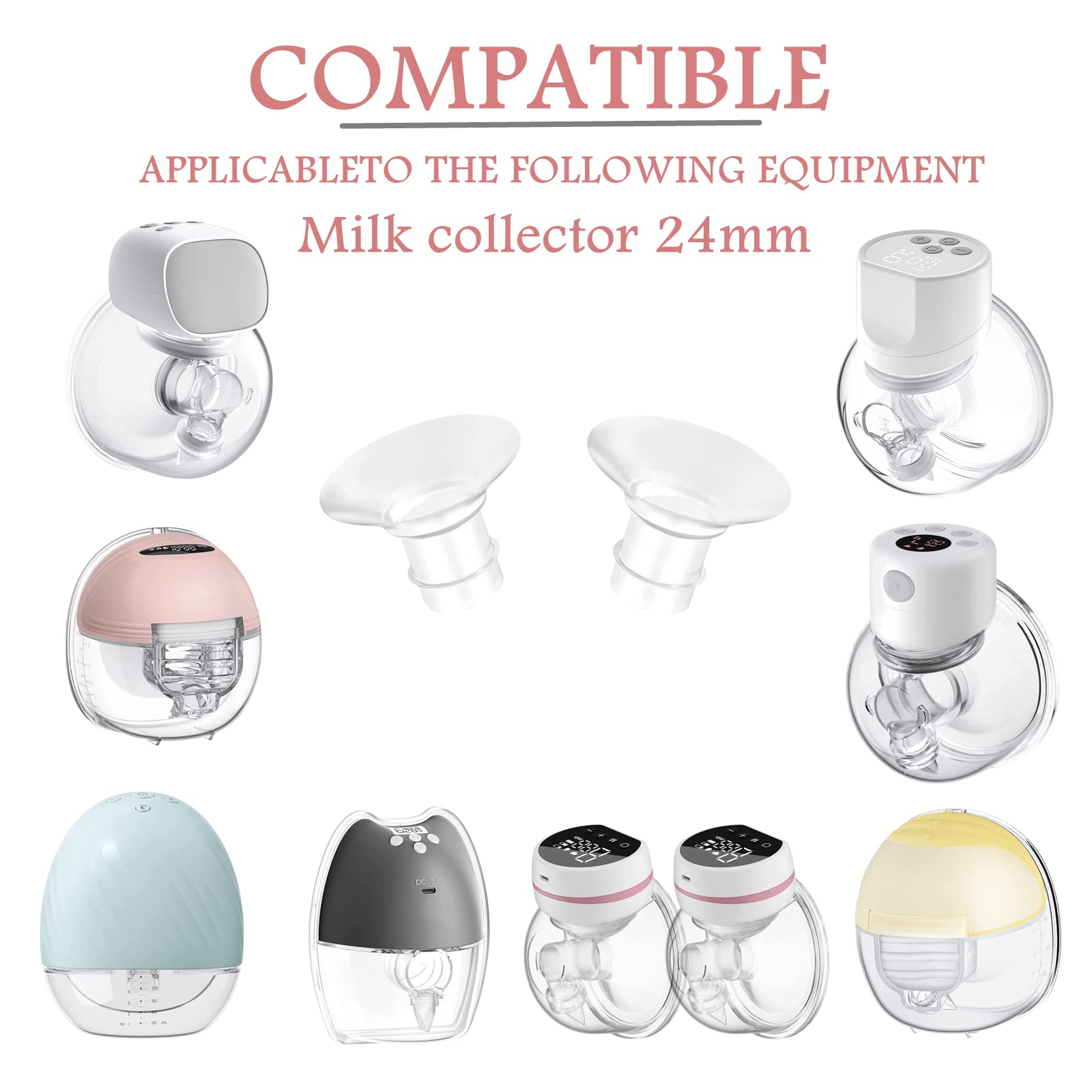 NAGRAN Flange Insert 19mm Parts,Suitable for S9/S12/S9Pro/S12pro,Wearable Breast Pump Parts Replace,Milk Collector 24mm Universal (19mm)