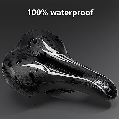 IPOW Mountain Bike Seat 7โโ, Comfortable MTB Bike Seat for Men and Women, Bicycle Saddle Replacement Padded with Soft High Density Memory Foam