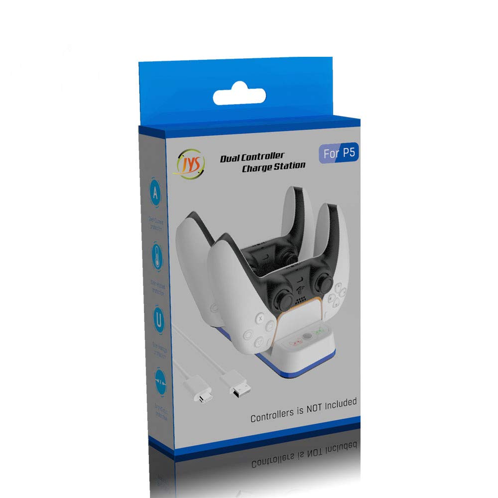 Charger Station Charging Dock with Type USB-C Adapter with LED Indicators Compatible with Playstation 5 Controller