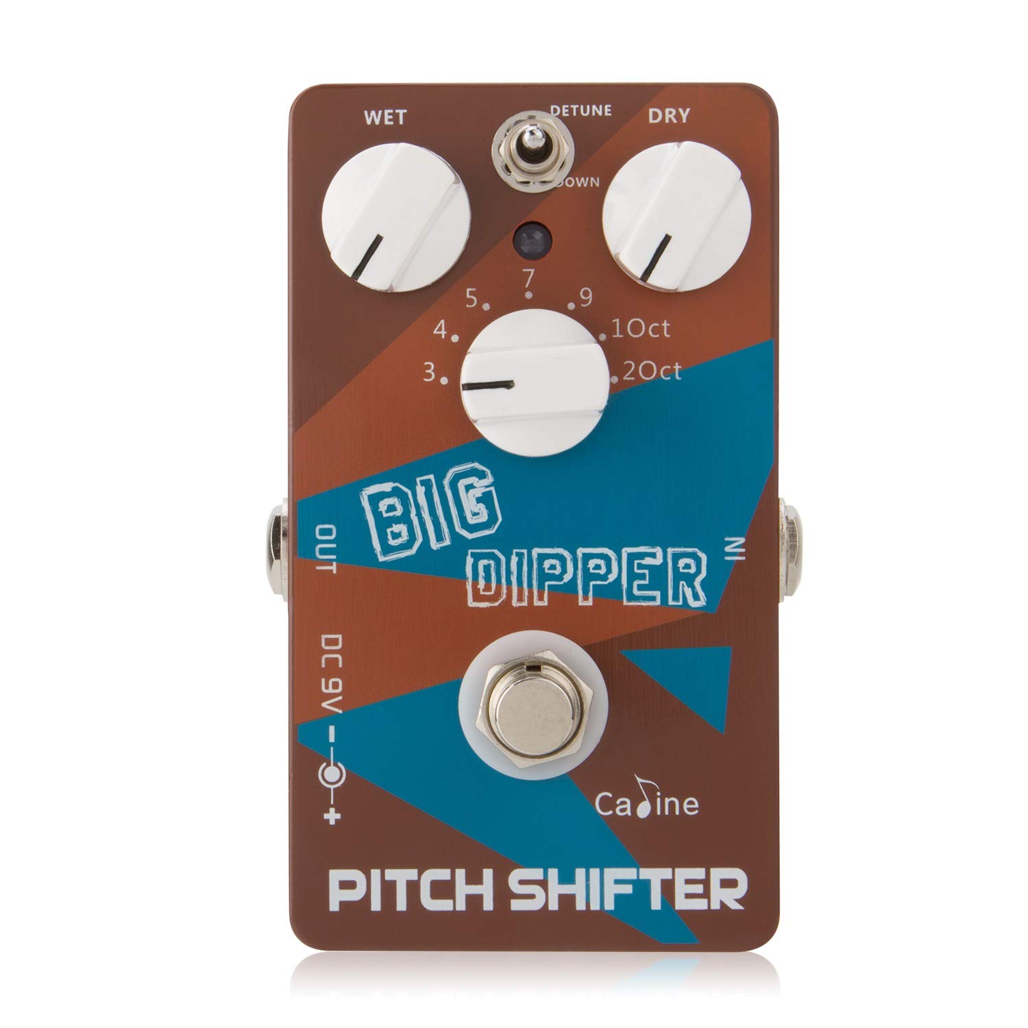 Caline Harmonizer Pedal Digital Octave Guitar Effect Pedal 7 Modes True Bypass Aluminum Alloy Housing Big Dipper Brown CP-36