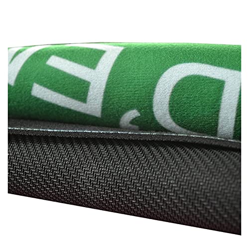 Craps and Roulette Table Felt Poker Tablecloth 1.2m Rubber Poker Tablecloth Blue Table Mat with Flower Pattern Casino Board Game Poker Poker Accessories 1PCS