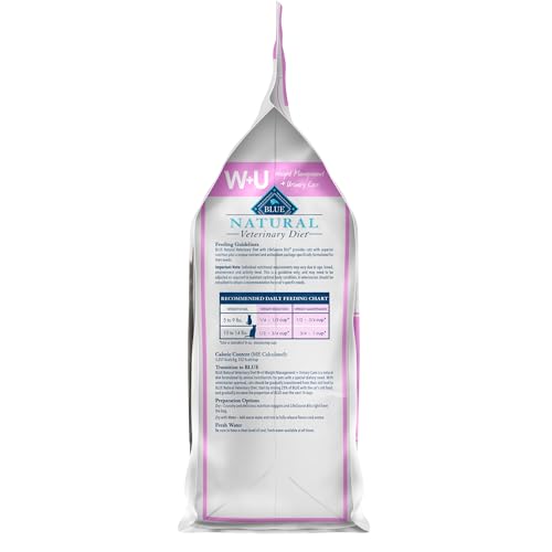 Blue Buffalo Natural Veterinary Diet W+U Weight Management + Urinary Care Dry Cat Food, Chicken 6.5-lb bag