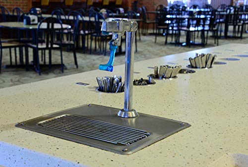 T&S Brass 5GF-12P Glass Filler, 12" Deck Mount Pedestal, 1/2" NPT Male Shank