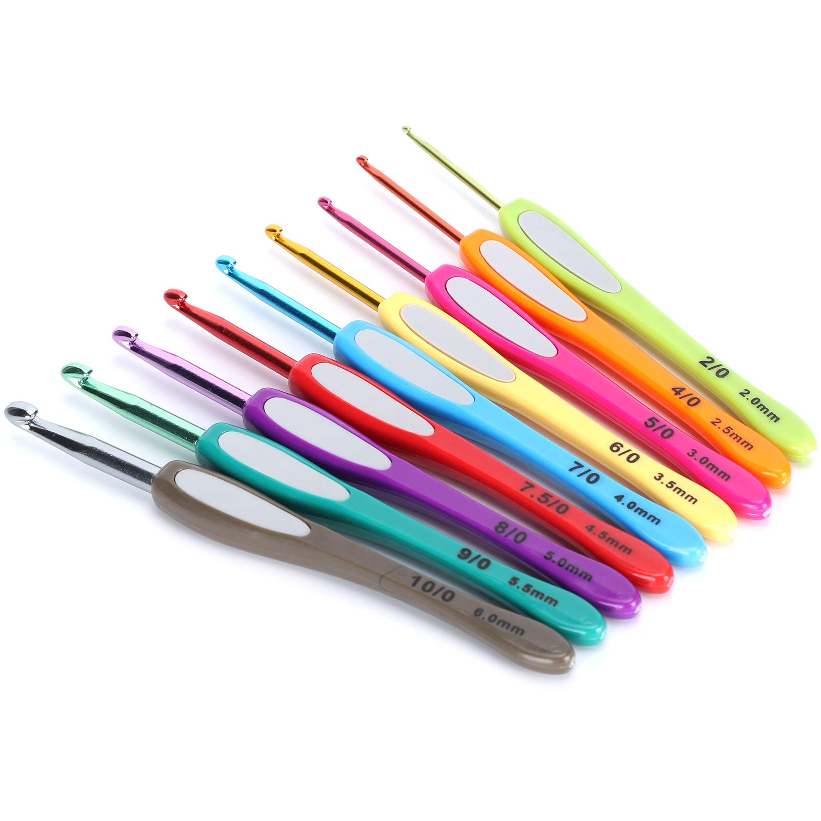 BTER Crochet Hooks, Knitting Needles Kit 9Pcs Crochet Hook Set Crochet Needles Crochet Kit, for Yarn Sewing Knitting Craft