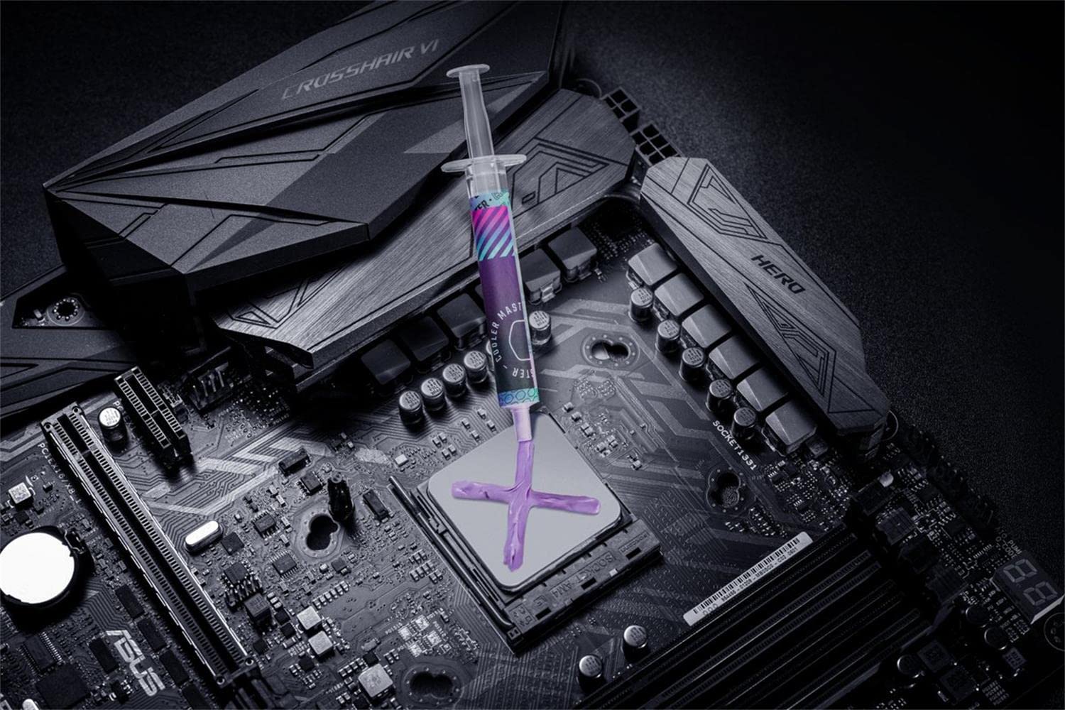 COOLERMASTER CryoFuze Violet Ultra-High Performance Thermal Paste, Nanoparticles, High CPU/GPU Conductivity W/m.k= 12.6m, Non Corrosive Formula,for CPU and GPU Coolers(2g)