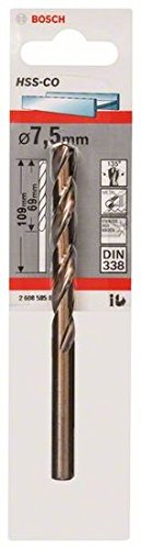 Bosch 2608585859 Metal Drill Bit Hss-Co 7, 5mmx2.72inx4.29In