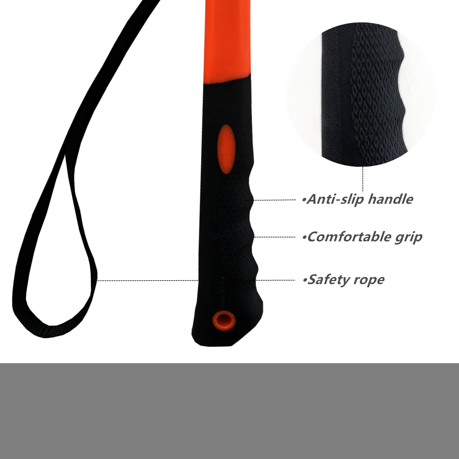 BUYFUNNY Camping Hammer with Hook,Heavy Duty Tent Stake Hammer,Tent Hammer with Tent Stake Remover